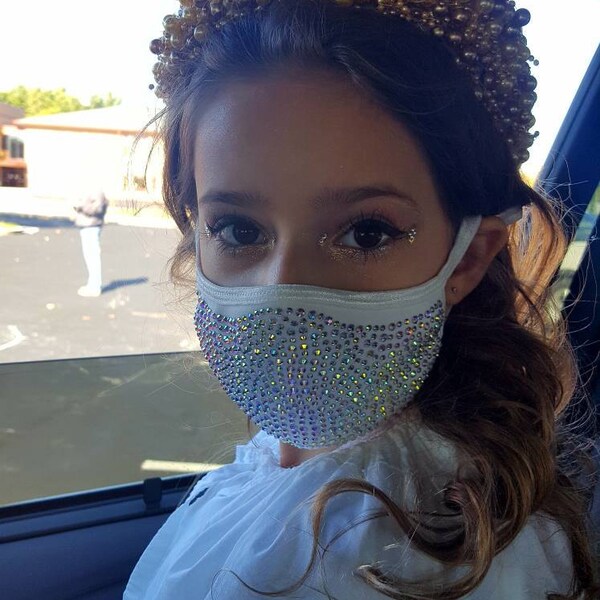 KIDS BLING Rhinestone Face Mask With Filter Pocket | Face Mask for Kids ...