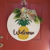 Pineapple Welcome Sign, Pineapple Decor, Pineapple Door Wreath, Summer ...