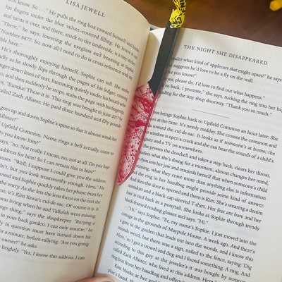 Knife Bookmark, Bloody Bookmark, Blood Spatter, Horror Bookmark, Book ...