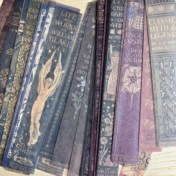 40 Pcs Book Spine Washi Sticker, Junk Journal Kit, Journal, Ephemera ...