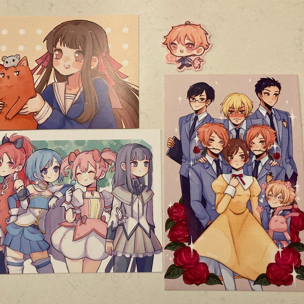 Madoka & Friends Print - Etsy