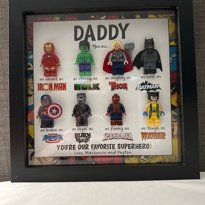 Father's Day Superhero Frame Superhero Father's Day - Etsy