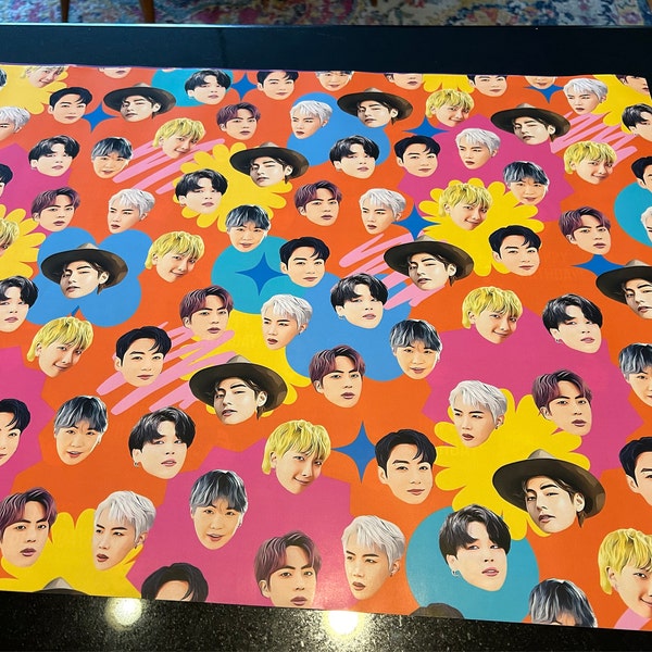 BTS J Hope Wrapping Paper | BTS J Hope Gift Wrap | BTS Birthday Gift ...