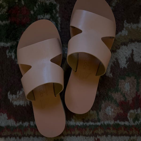 Greek Leather Sandals With Adjustable Straps, Women's Handmade to Order ...