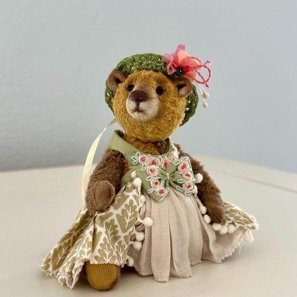 Mini Rat Teddy Mouse Stuffed With Sawdust Animal Figurine in Vintage ...