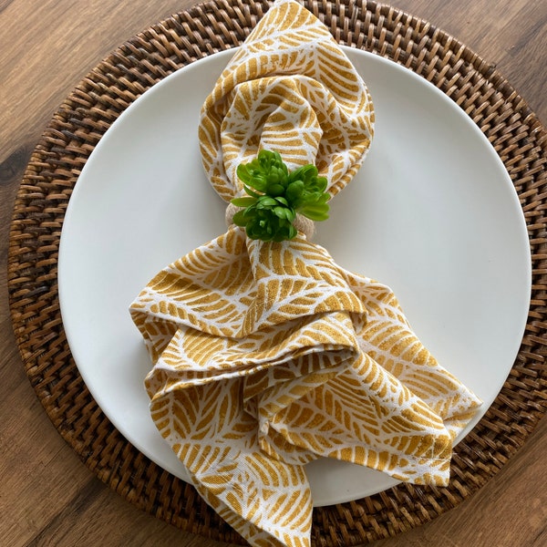 Succulent Napkin Rings, Green Floral Napkin Rings, Wedding Napkin Rings ...