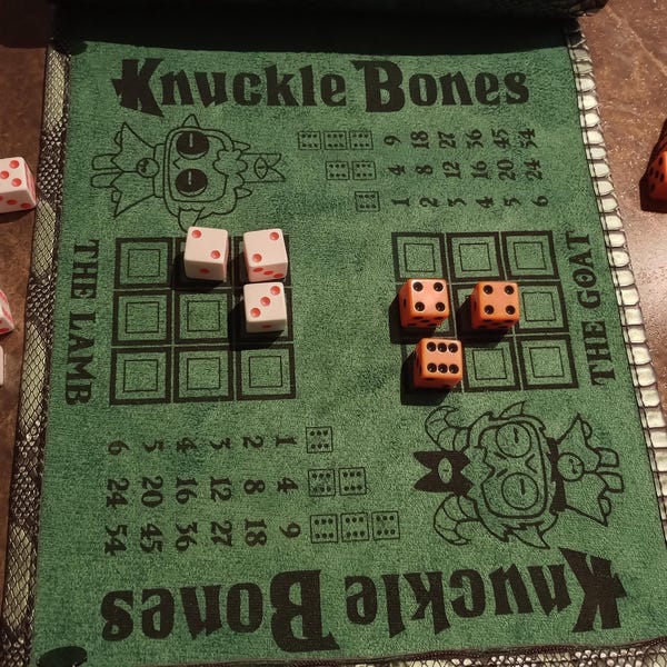 Personalized Cult of the Lamb Knucklebones Game Board on Our Double-sided Dice Scroll - Etsy