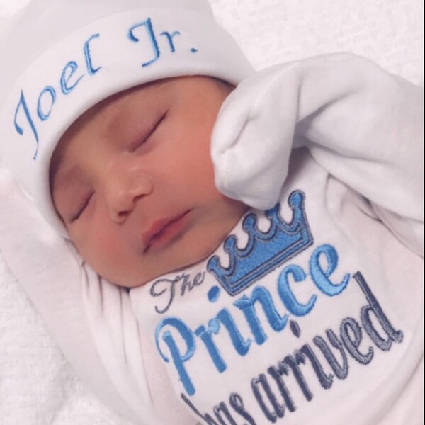 Newborn Baby Boy the Prince Has Arrived Coming Home Outfit With ...