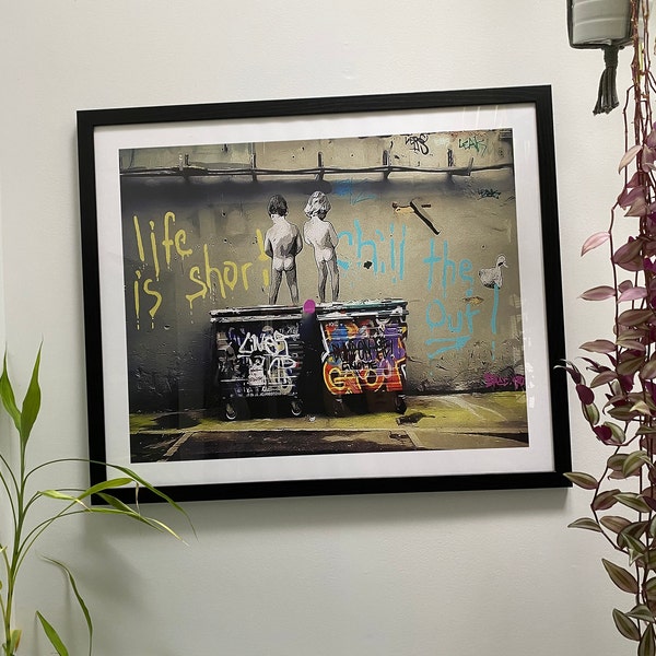 Life is Beautiful Banksy Street Art Graffiti 20 X 30 Inch Premium ...