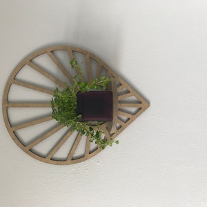 Floating Sun Teardrop Shaped Wood Wall Shelf Accent Shelf - Etsy