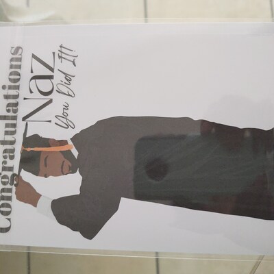 Printable Congratulations Black Man Graduation Card Printable Instant ...