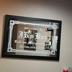 CUSTOM BAR MIRRORS Design Your Own Unique Custom Home Bar Mirror My Bar ...