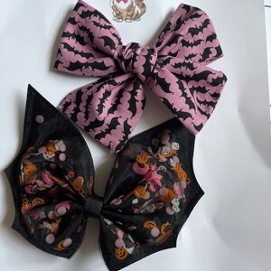 Bat Shaker Hair Bows Halloween Shaker Bows Spooky Season - Etsy