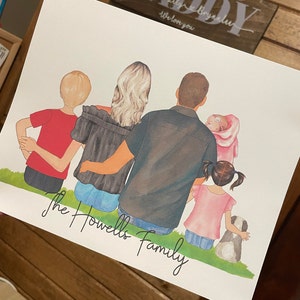 Personalized Family Wall Art Custom Family Portrait Print - Etsy