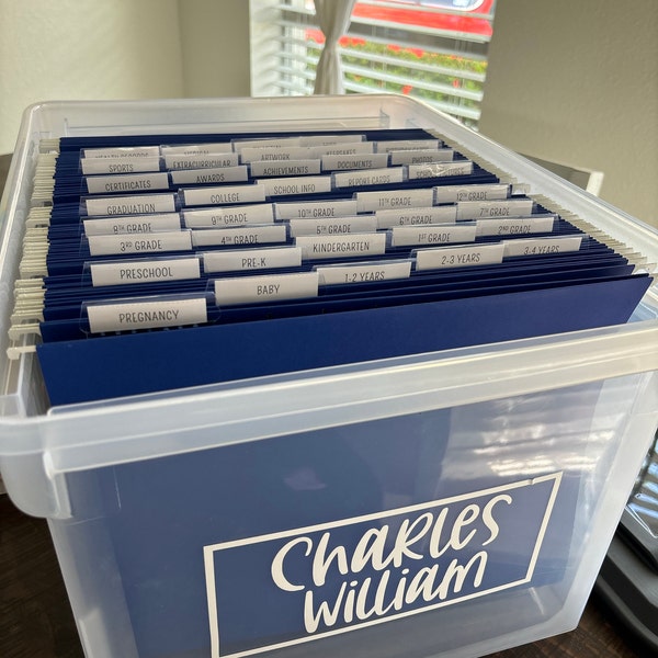 Printable Milestone Tote Labels School File Folder Labels Kids DIY ...