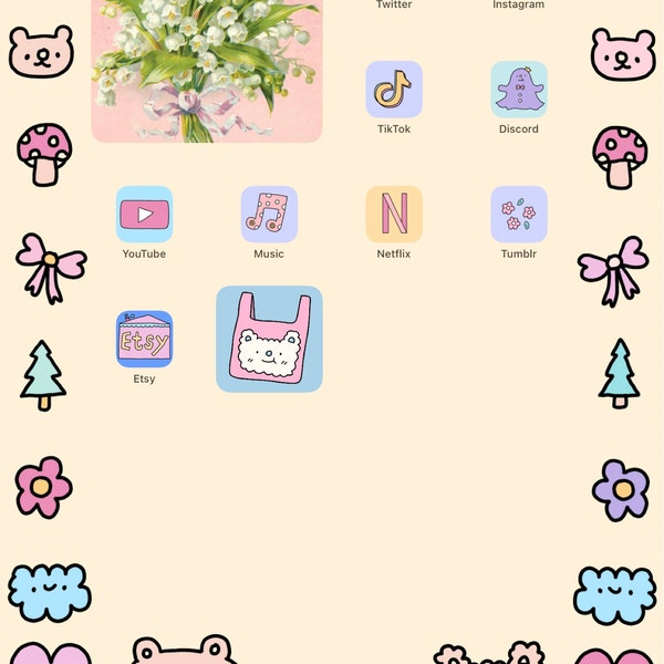 12 Cute Desktop Folder Icons,minimalist Desktop Folder Icons,macbook ...