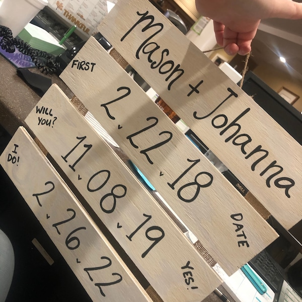 Custom Our Story Wood Sign – Important Dates, Anniversary Gift - Etsy