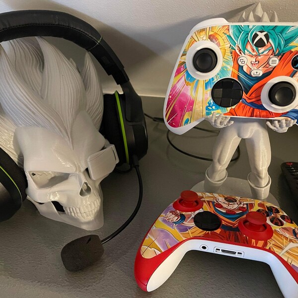 Vegeta Skull Headphone Stand | Anime Headphone Holder | Perfect Gamer ...