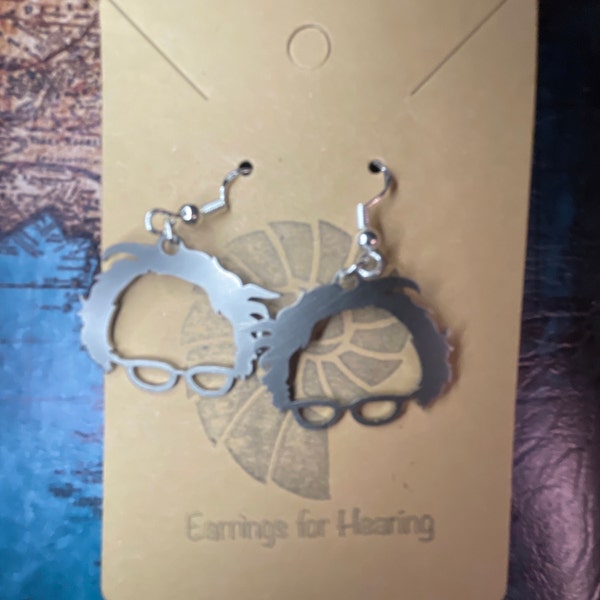 Bernie Sanders Silver Earrings, Bernie 2020, Silver Earrings, FEEL THE ...