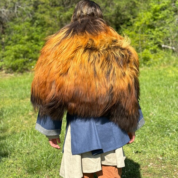 Genuine Natural Icelandic Black Brown Sheepskin Rug, Pelt, Giant ...