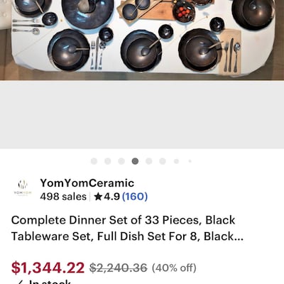 Black Ceramic Serving Tray, Long Black Rectangle Tray, Ceramic Tea Tray ...