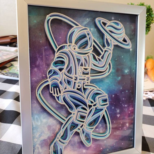 Astronaut Zentangle 3D Mandala Svg Files, Multilayer Panel for Laser ...