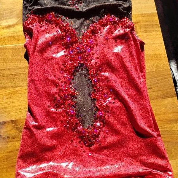 Lilac Leotard With Mesh Skirt Circus Performance Staker Ice Skater Pole ...