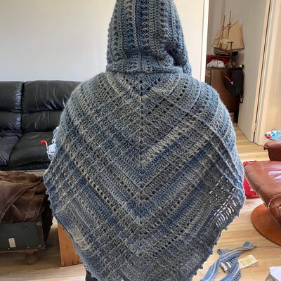 Nova Hooded Triangle Shawl Crochet Pattern PDF Crochet Winter Hooded ...