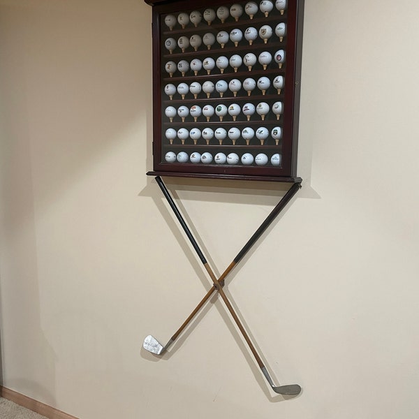 Dual Golf Club Wall Mount Bracket / X Pattern / 11mm or 17mm / Perfect ...