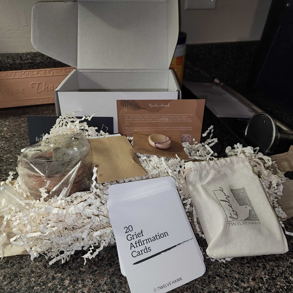 Sympathy Gift Box With Grief Affirmation Card Set Loss Loved One Grief ...