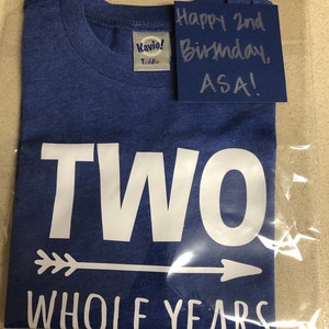 TWO Whole Years of Awesome 2nd Birthday Shirt Boy Front and Back Design ...