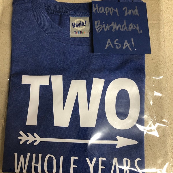 TWO Whole Years of Awesome - 2nd Birthday Shirt Boy - Front and Back ...