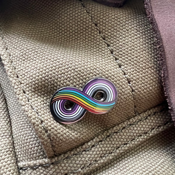 Infinitely Asexual Pin — Subtle Ace Pride Accessory LGBTQ Grey ...