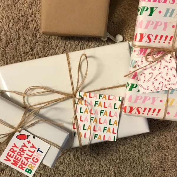 Falalala, Gift Wrap, Christmas Gift Tags, Holiday Packaging, Winter ...