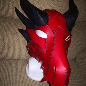 PDF Pattern Leather Dragon Mask - Etsy