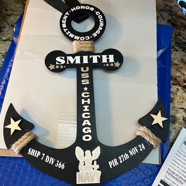 Personalized Veteran 1st Duty Anchor/navy PIR Anchor/navy Gift/navy ...