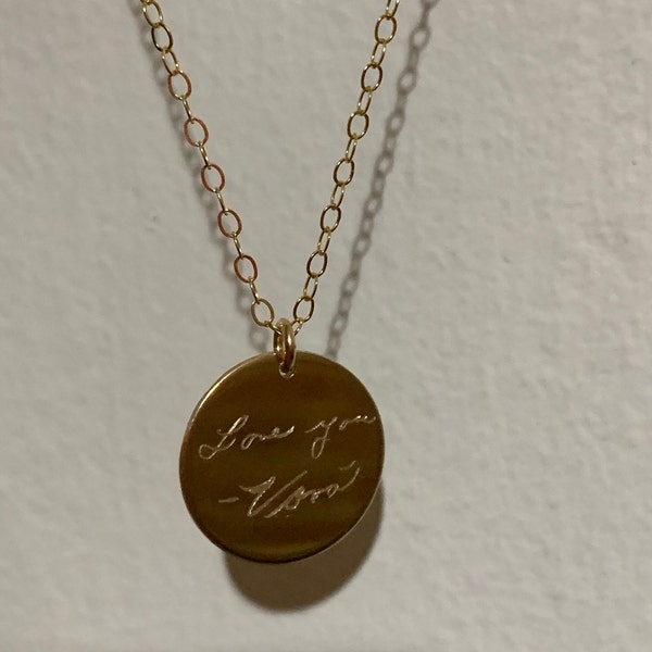 Personalized Handwriting Necklace: Actual Handwritten Message - Etsy