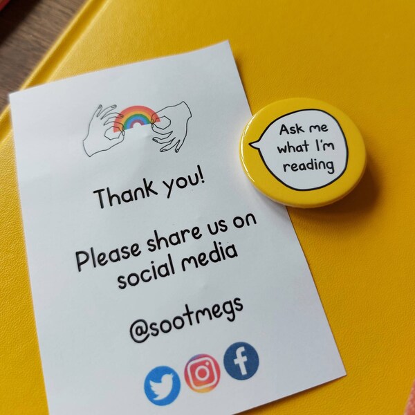 Ask Me What I'm Reading - Book Lover Pin Badge Button - Etsy