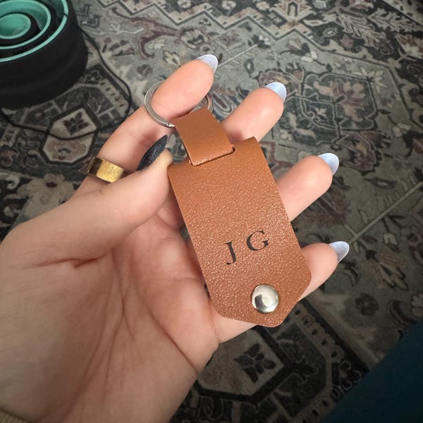 Personalized Leather Photo Keychain,custom Faux Leather Keyring ...