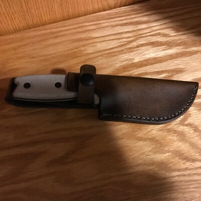 Handmade ESEE 6 Nordic Pouch Leather Sheath With Fire Steel Loop Side ...