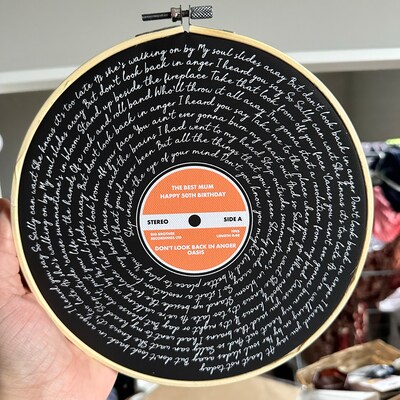 Personalised Song Sheet Music Notes Lyrics Print 1st, 2nd Anniversary ...