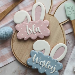 Nancy Bunny Plaque Cookie Cutter - Etsy