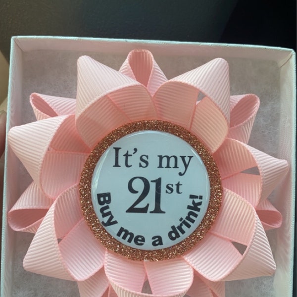 It's My 21st Buy Me a Drink Pin Birthday Party Pin, Custom Color ...