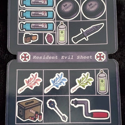 Resident Evil Briefcase Vinyl Decal Handmade RE Sticker Sheet Gift - Etsy