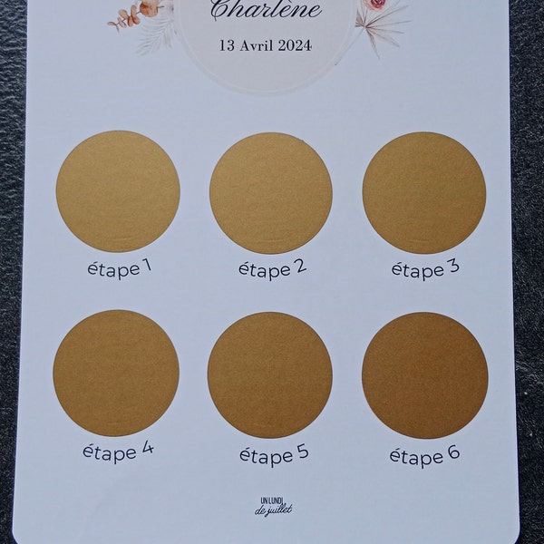 Carte à gratter pour EVJF, programme EVJF, carte personnalisable ...