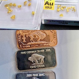 20 X 1 Gram Periodic Element Metal Ingots SILVER X 2, Tantalum, Cobalt ...