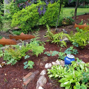 Yard Art Fish Set Metal Fish Art Garden Decorations | Etsy