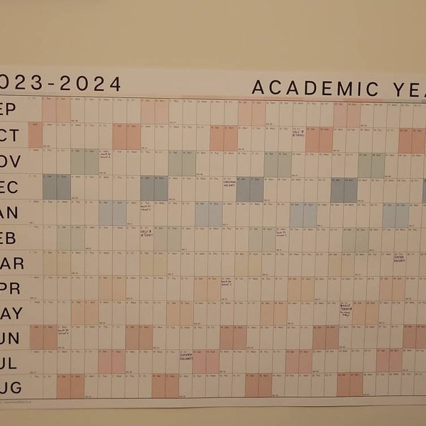 A3 Wall Calendar Sheets, Start Any Month, Monthly Planner, Large ...