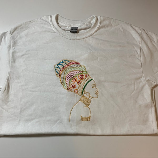 African Woman Machine Embroidery Design - 6 Sizes - Etsy