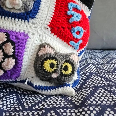 Cat Face Granny Square - Etsy